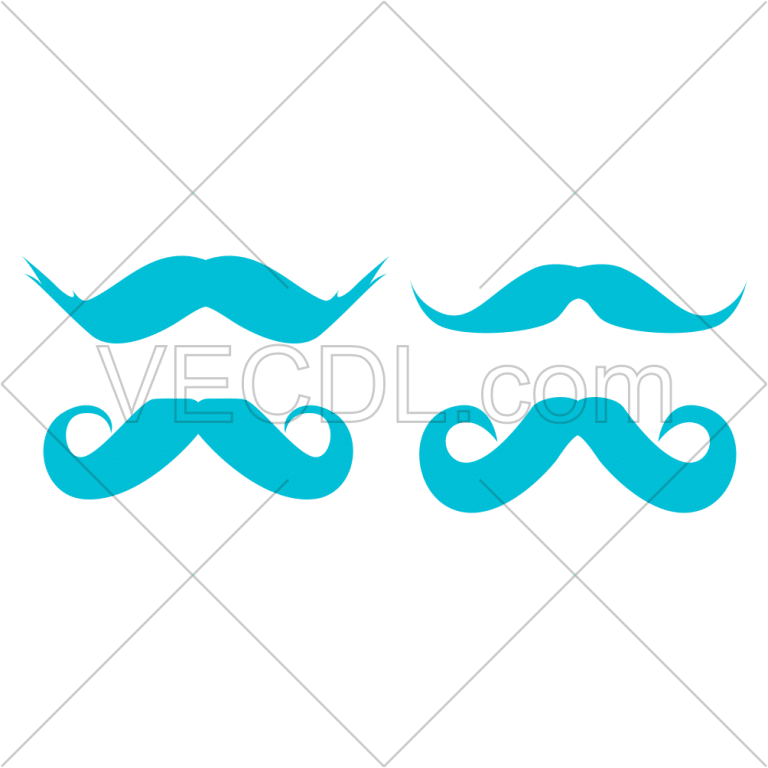 طرح چهار مدل سیبیل مختلف از نوع وکتور – مرجع دانلود تصاویر وکتور